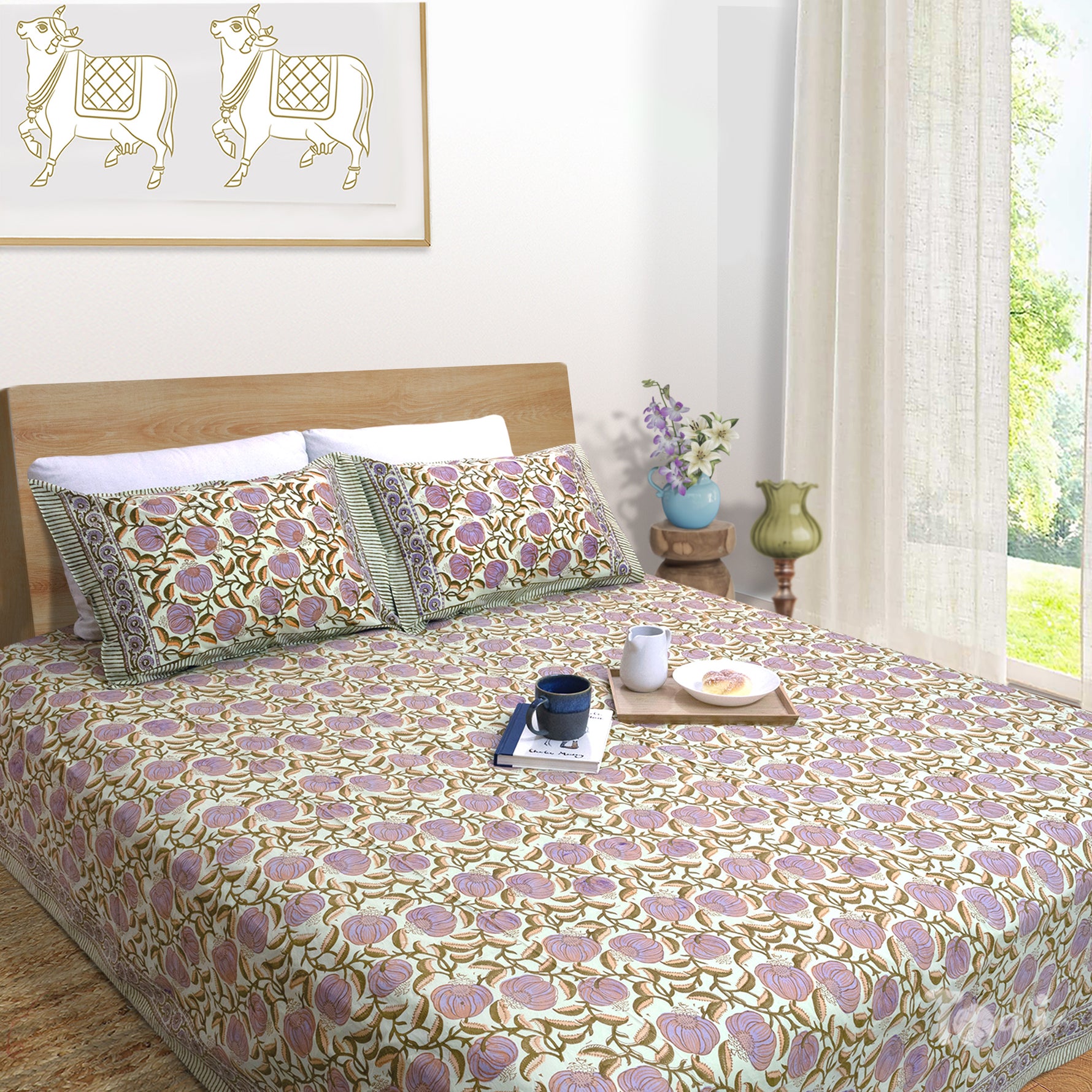 hand block printed bed sheets – TOAIArt.com